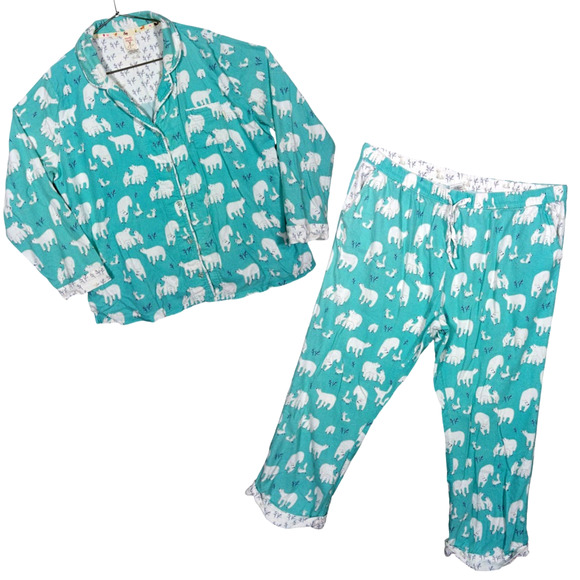 munki munki | Intimates & Sleepwear | Munki Munki Pj Xxl Set Polar Bear ...